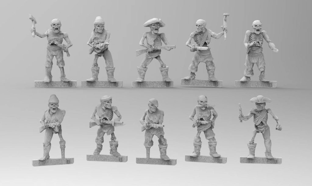Undead zombie Pirates – JS Wargamer Printing